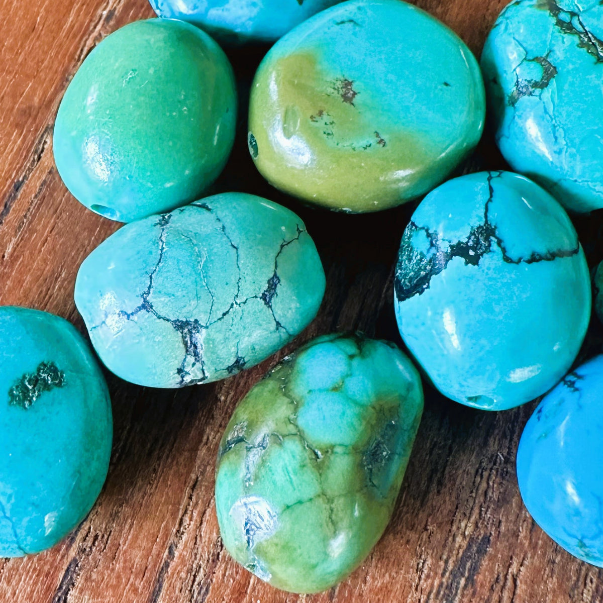 10pcs - 14-20mm - Collection of Himalayan Turquoise Pebbles [SP-46 ...