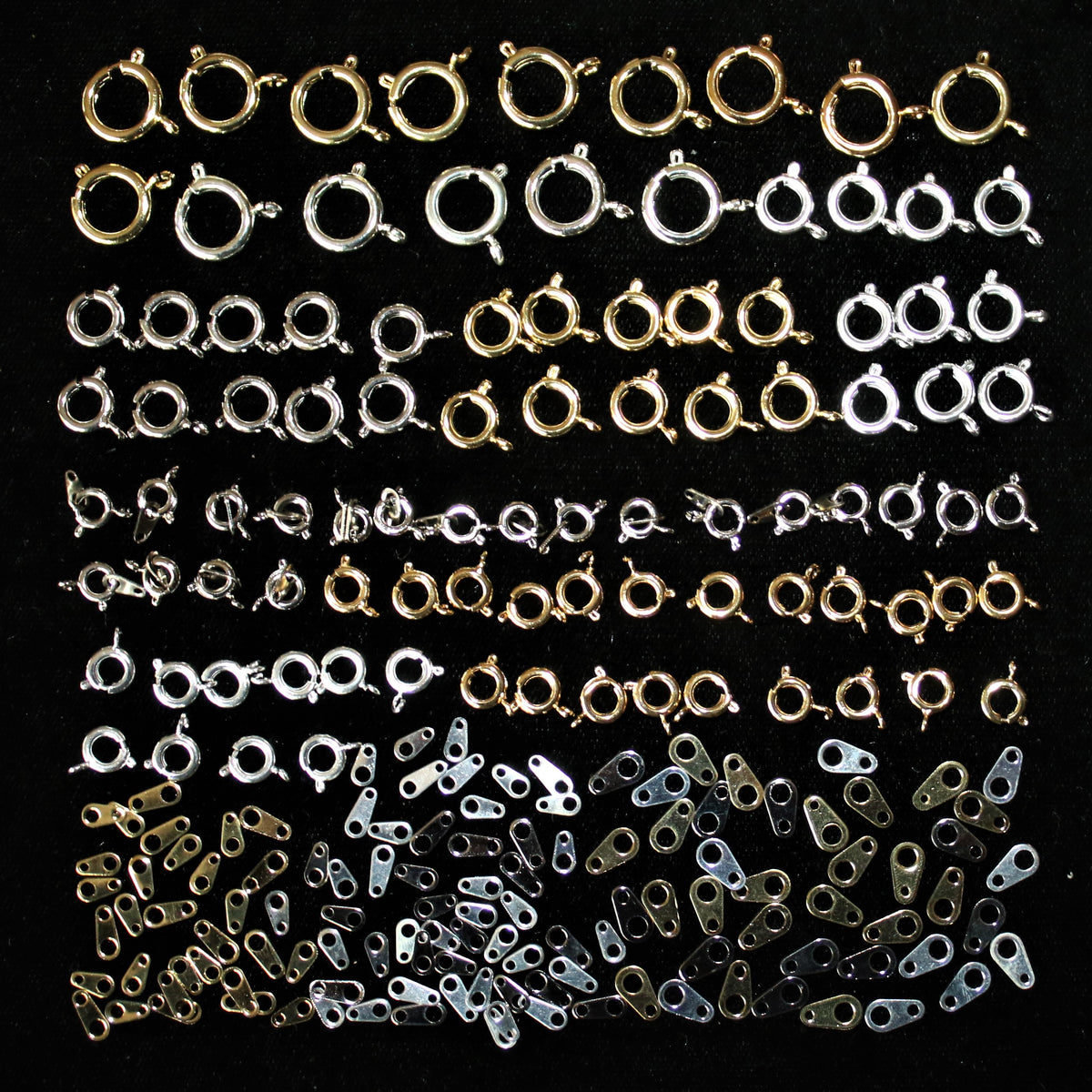 225pcs - 7-12mm - Jewellery Making Bolt Ring Clasp Closures [F-5 ...