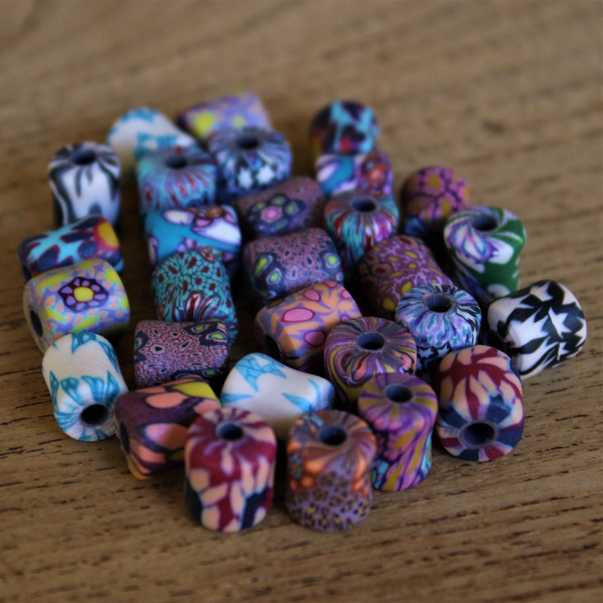 10-12mm Colourful South African Fimo Beads [F-01] – Margriverbeads